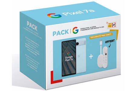 Smartphone Google Pack Pixel 7A 128Go Bleu Océan 5G + Chromecast Google ...