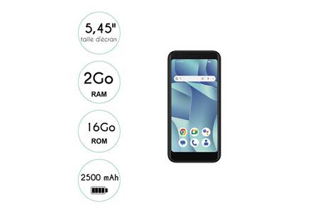 Smartphone Logicom Five Pro 16Go Noir | Darty