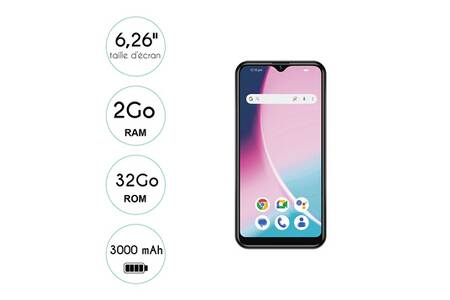 Smartphone Logicom Flow 32Go Noir | Darty