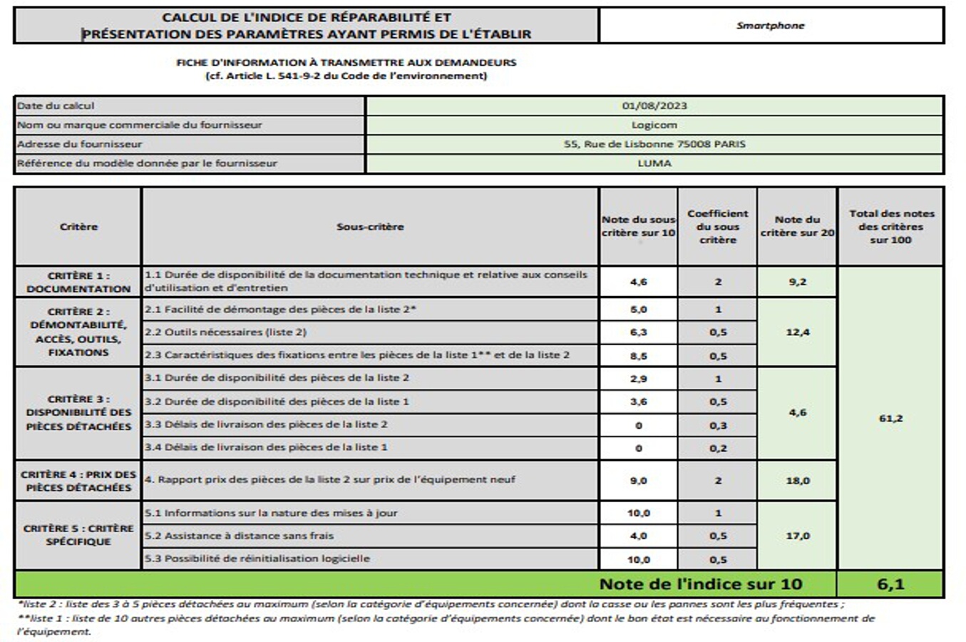 Smartphone Logicom Luma 128Go Noir | Darty