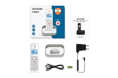 Téléphone sans fil Alcatel F860 SOLO BLANC GRIS | Darty