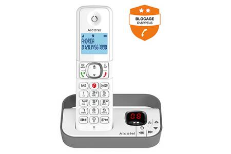 Téléphone sans fil Alcatel F 860 VOICE BLANC | Darty