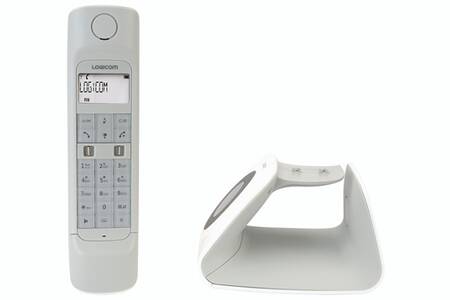 Téléphone sans fil Logicom Telephone fixe design retro repondeur Blanc ...