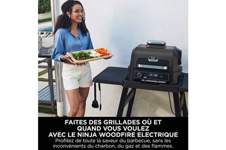 Barbecue Ninja BARBECUE ELECTRIQUE & FUMOIR NINJA WOODFIRE OG850EU | Darty