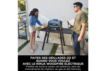 Barbecue Ninja BARBECUE D’EXTÉRIEUR ET FUMOIR ÉLECTRIQUE NINJA WOODFIRE ...