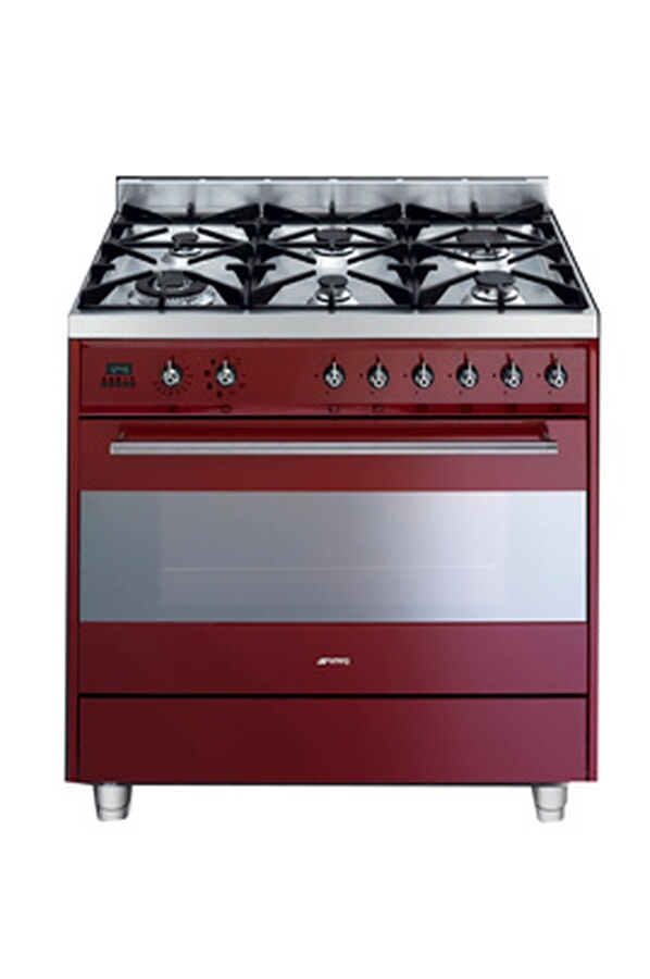 Piano de cuisson Smeg C9GMR ROUGE - C9GMR (3091678) | Darty