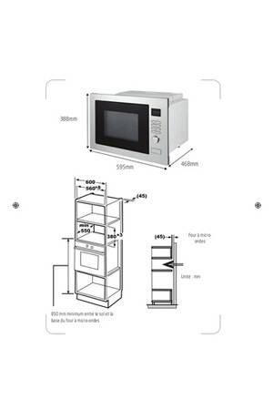 Micro-ondes combiné Proline CBI32IX | Darty