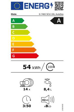 Lave-vaisselle pose libre Miele ENCASTRABLE - G 7465 SCVI XXL AD 60CM ...