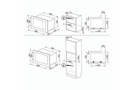 Micro-ondes + Gril Smeg FMI120B3 | Darty