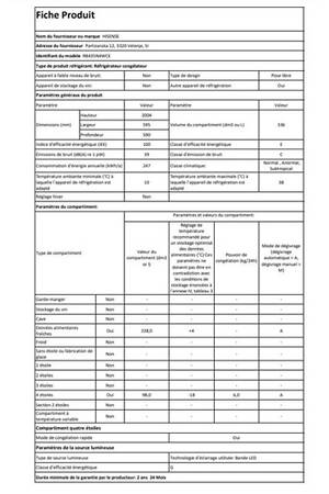 Réfrigérateur congélateur en bas Hisense RB435N4WCE | Darty