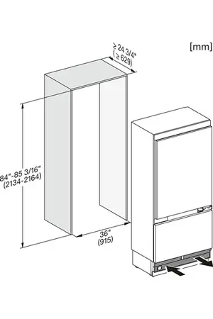 Refrigerateur congelateur en bas Miele KF 2901 VI | Darty