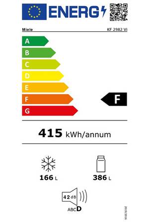 Réfrigérateur congélateur en bas Miele KF 2982 VI PRESTIGE ...