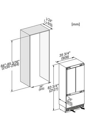 Réfrigérateur congélateur en bas Miele KF 2982 VI PRESTIGE ...