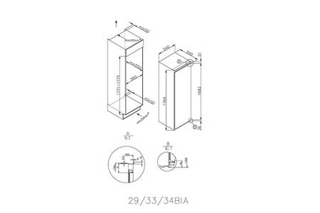 Réfrigérateur 1 porte Rosieres RBLP 3683 N/N - ENCASTRABLE 177 cm | Darty