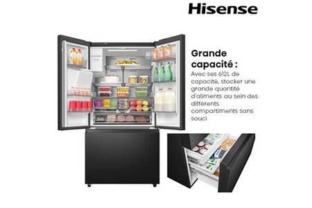 Réfrigérateur multi-portes Hisense RF793N4SAFE | Darty