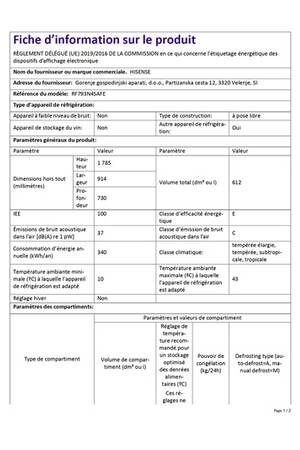 Réfrigérateur multi-portes Hisense RF793N4SAFE | Darty