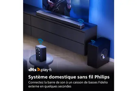 Barre de son Philips Fidelio FB1 + 2 enceintes sans fils Fidelio FS1 ...