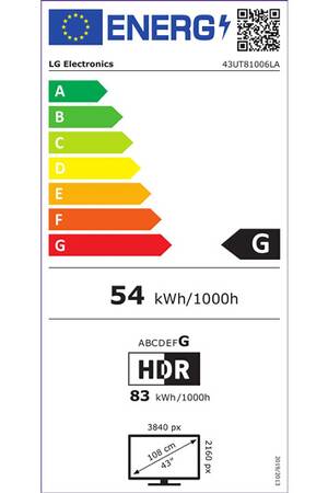 TV LED Lg 43UT81 LED Pied central 60Hz 4K 108cm 2024 - 43UT81006LA.AEU ...