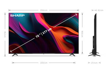 TV LED Sharp 70'' 4K ULTRA HD LED SHARP GOOGLE TV | Darty