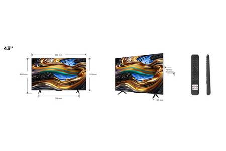 TV LED Tcl 43P755 LED Google TV 60Hz 4K 109cm 2024 | Darty