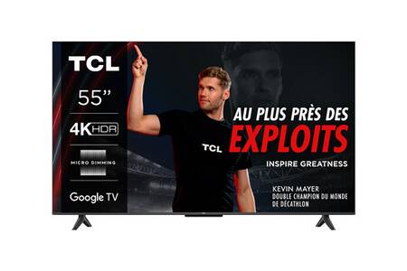 TV LED Tcl 55P69B LED Design sans bord 60Hz 4K 139cm - 55P69B | Darty