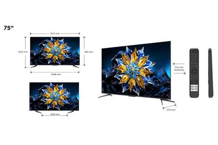 TV LED Tcl 75C655 PRO QLED Dolby Vision Mode Gaming 60Hz 4K 190cm 2024 ...