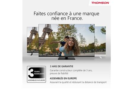 TV LED Thomson 43QG6C14 Qled Plus barre de son intégrée 108cm 4K 2024 ...