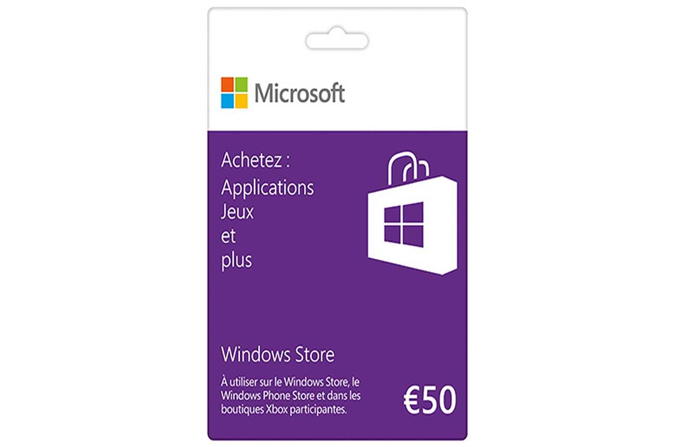 Logiciel Microsoft Carte Windows Store 50€ (1401602) | Darty