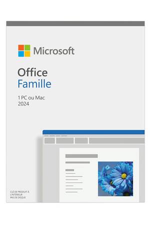 Logiciel Microsoft Microsoft Office Famille 2024 - 1 PC ou Mac - Achat definitif - Boite - 2024 ...