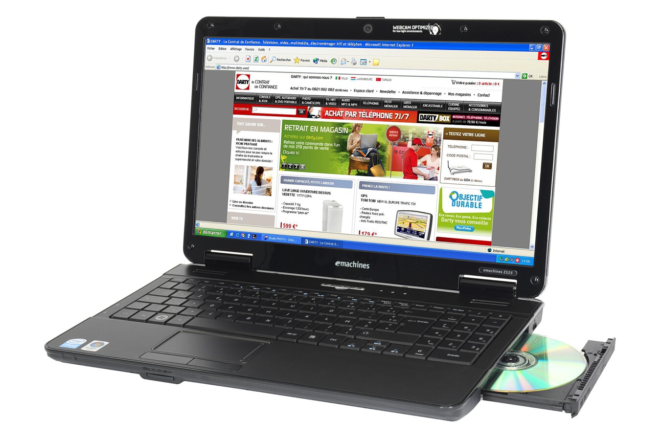 PC portable Acer EMACHINES E525-903G25MI - E525-903G25MI (3090191) | Darty