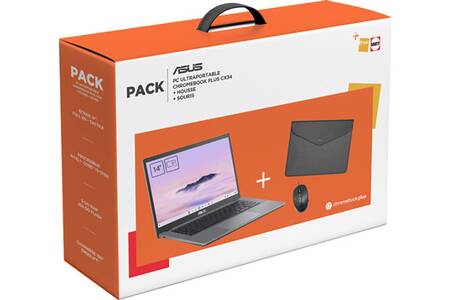PC portable Asus PACK FNAC-DARTY ChromeBook Plus CX3402CBA 14" LED FHD ...