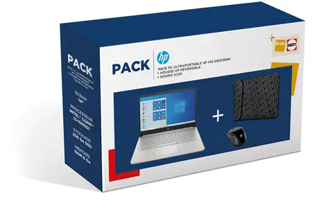 PC portable Hp PACK 14s-dq1036nf + Housse HP réversible géométrique ...