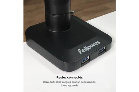 Support pour ordinateur Fellowes Bras Porte Ecran Simple Platinum Series | Darty