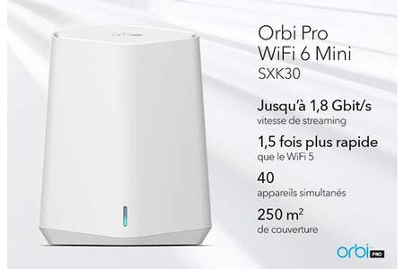 Répéteur WiFi Netgear Systeme Mesh Orbi Pro WiFi 6 Mini AX1800 Dual ...