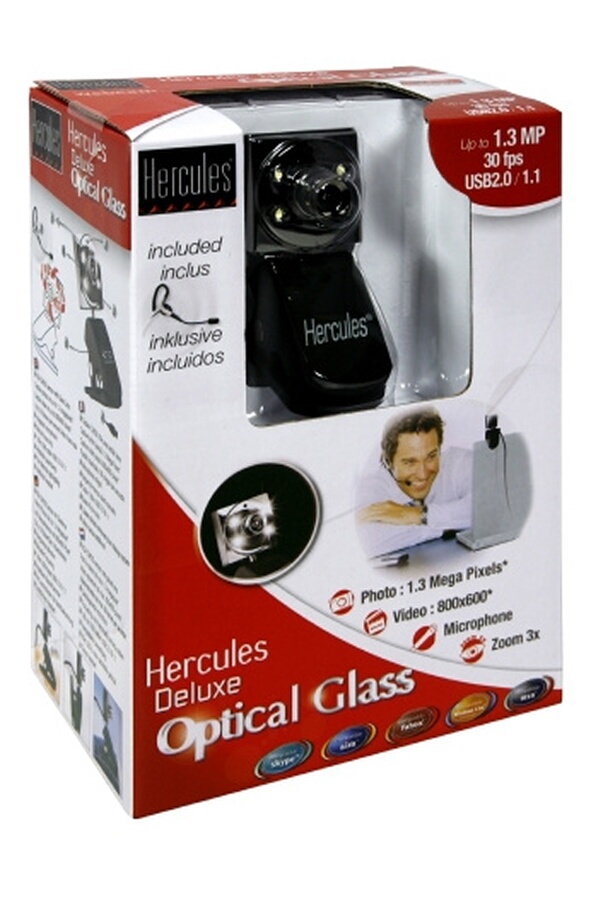 Webcam Hercules DELUXE OPTICAL GLASS - DELUXEOPTICALGLASS (1204181) | Darty