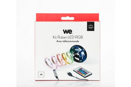 Ruban Led We RUBAN LED RGB 2M AVEC TELECOMMANDE | Darty