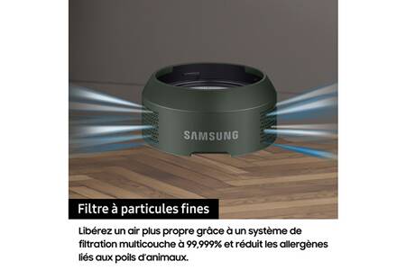 Aspirateur balai Samsung Pack Jet 85 Pet vert + Double Serpilliere Spray + 2eme filtre a ...