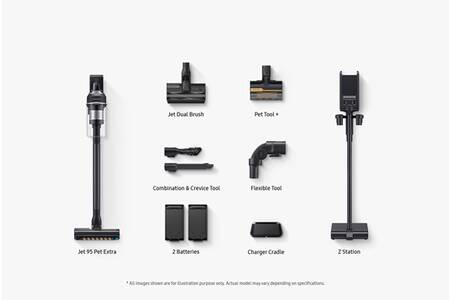 Aspirateur balai Samsung Jet 95 Pet Extra - 2 batteries - VS20C95D2TK ...