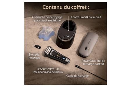Rasoir électrique Braun rasoir Series 9 Pro+ 9575cc + Powercase | Darty