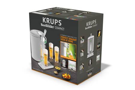 Pompe à bière Krups BEERTENDER YY4811FD COMPACT Silver Fûts 5L ...