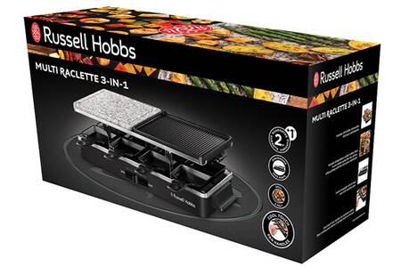 Raclette Russell Hobbs Fiesta Raclette 3 en 1 - 8 personnes - 26280-56 ...