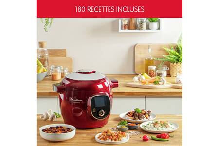 Mijoteur Moulinex Multicuiseur intelligent haute pression Cookeo+ rouge ...