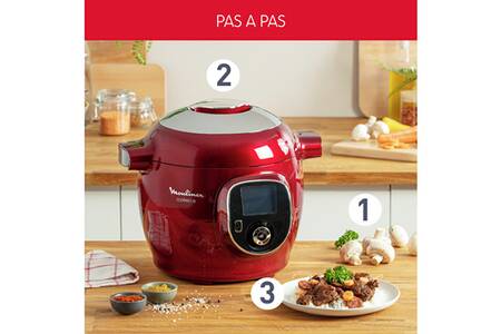 Mijoteur Moulinex Multicuiseur intelligent haute pression Cookeo+ rouge ...
