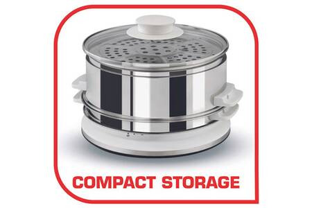 Cuiseur vapeur Seb CONVENIENT, 2 BOLS INOX, CUISSON VAPEUR, MINUTEUR ...