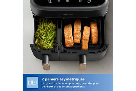 Friteuse sans huile Philips NA352/04 Airfryer a double panier | Darty