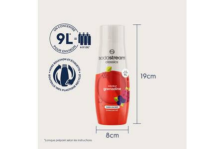 Sirop et concentré Sodastream Concentre Saveur GRENADINE SANS SUCRES ...