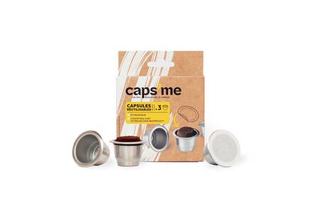 Capsule café Caps Me 3 capsules de cafe reutilisables CAPS ME ...