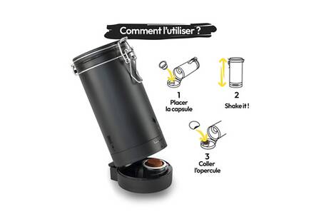 Capsule café Caps Me Le coffret CAPS ME noir - capsules reutilisables ...