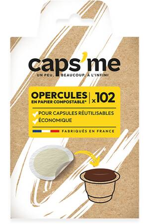 Capsule café Caps Me 102 opercules en papier compostable - CAPS ME | Darty
