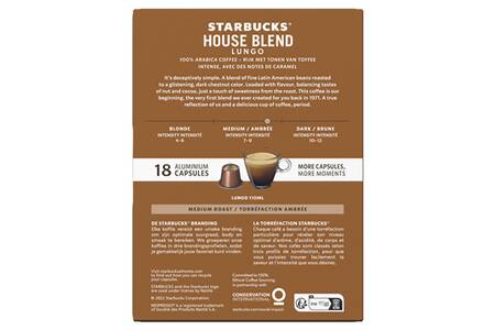 Capsule café Starbucks by Nespresso House Blend X18 | Darty